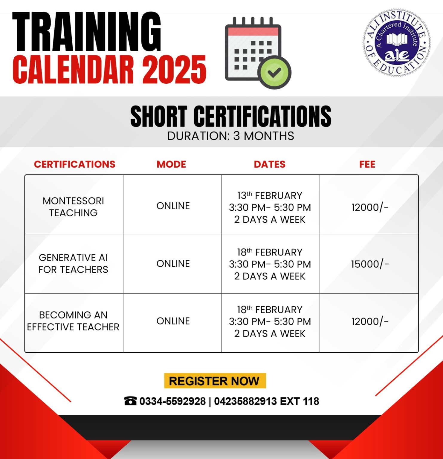 Customized Training for Teachers Workshop & Certificate | AIE